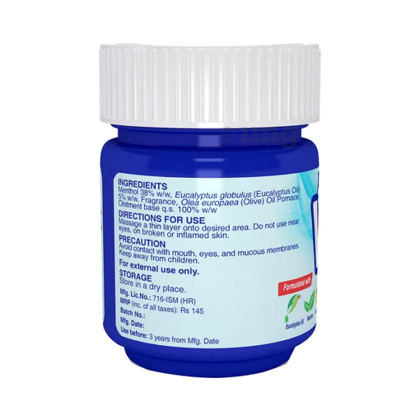 Buy Vaporin Cold Rub Balm in Delhi, India at healthwithherbal